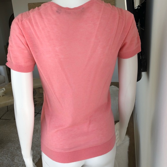 Hugo Boss | Tops | Hugo Boss Short Sleeve Peachy Pink Cashmere Top ...